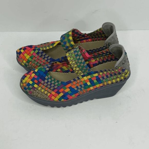 bernie mev. | Shoes | Berniemev Rainbow Lulia Multi Color Wedge Walking ...